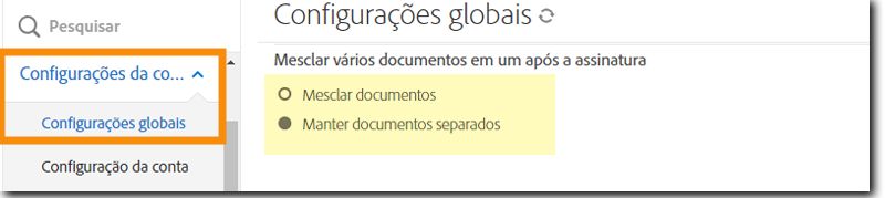 Mesclar vários documentos em um após a assinatura
